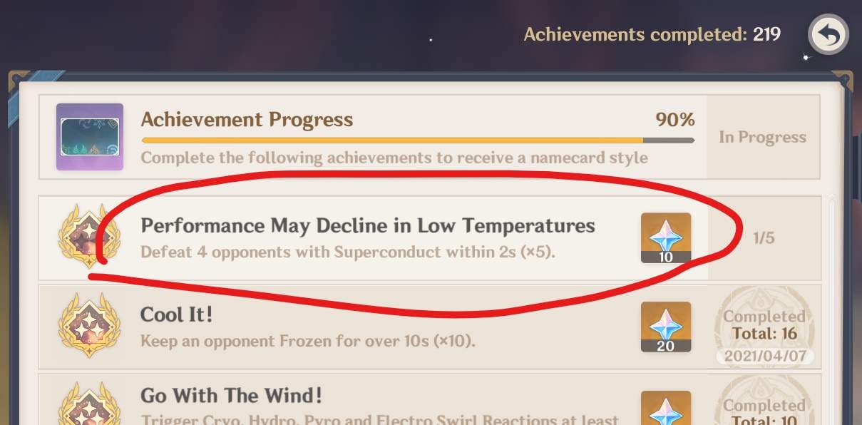 dumb achievement,,,, (superconduct) Genshin Impact | HoYoLAB