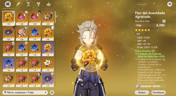 [Guía V1.4] Como buildear a tu ALBEDO, best personaje support Geo de ...