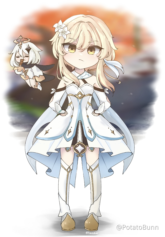 Small Lumine and Smaller Paimon Genshin Impact | HoYoLAB