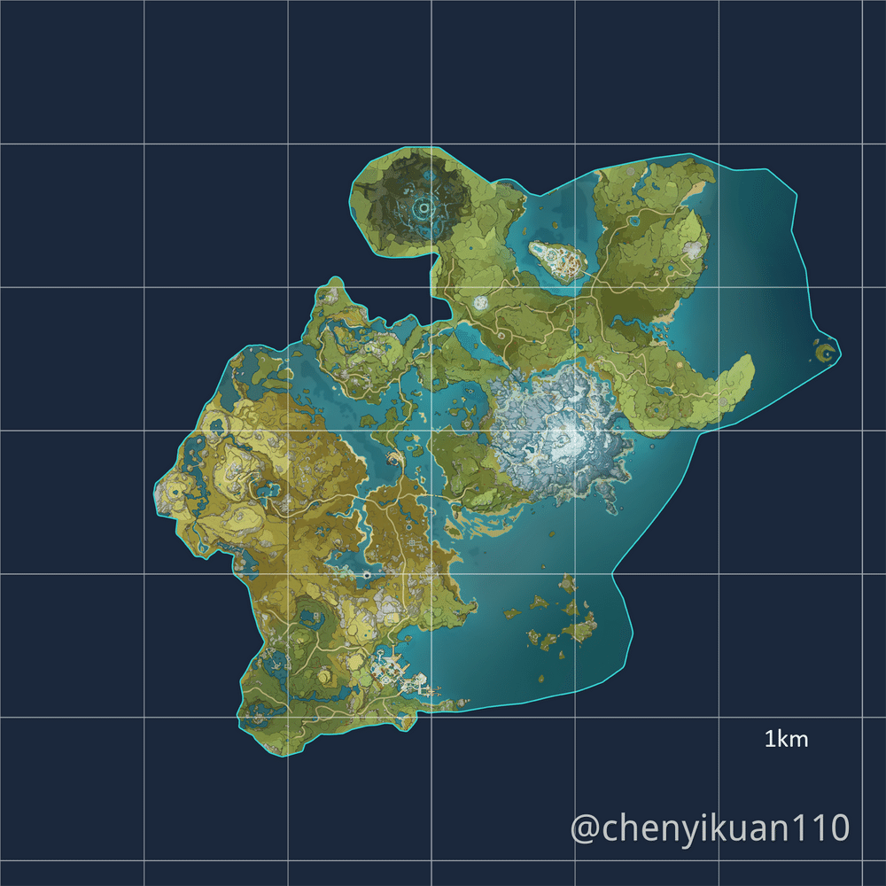 A Genshin Map with distance grid | Genshin Impact | HoYoLAB