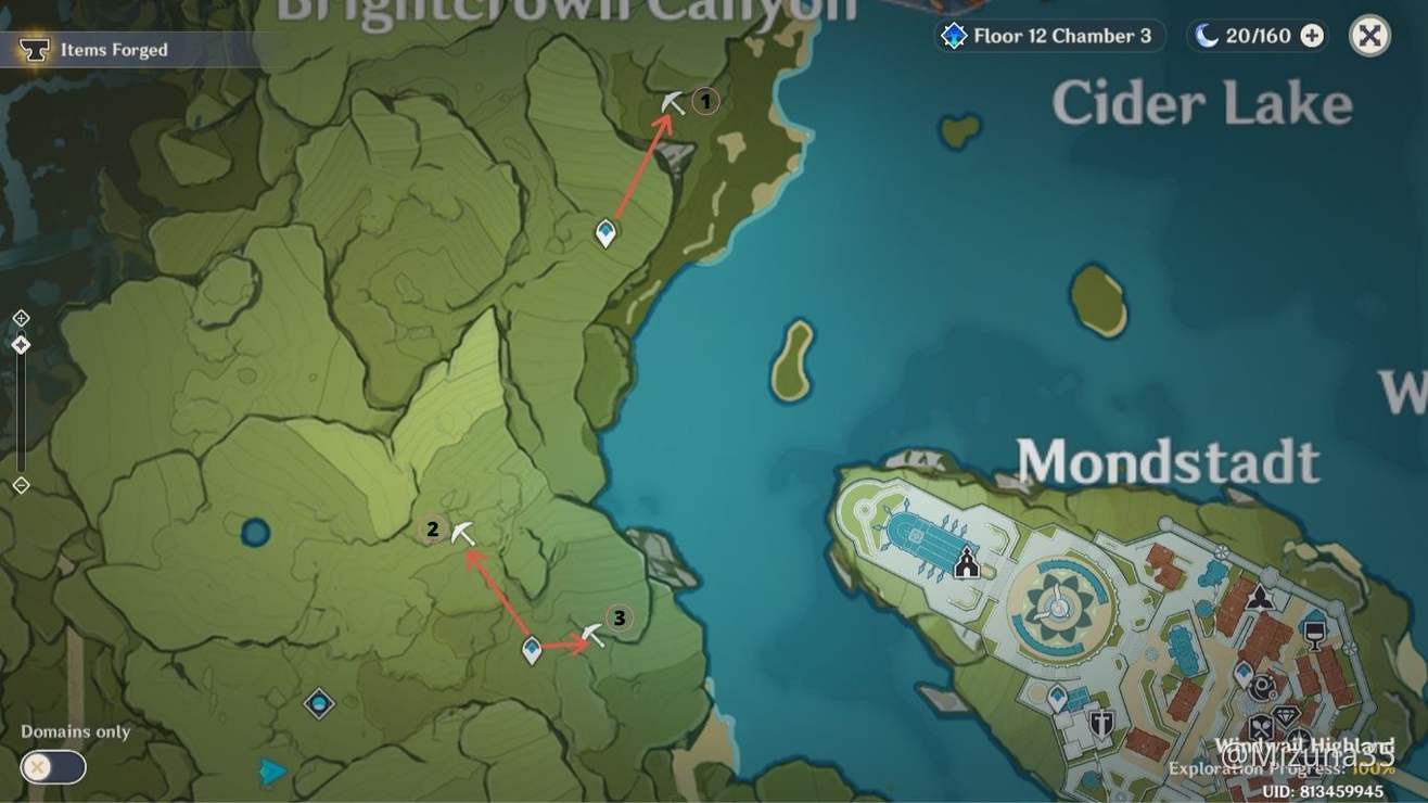 [GUIDE] Mondstadt: Daily Crystal Chunks Mining Route | Genshin Impact ...