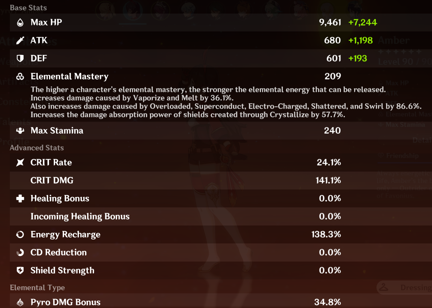 My Amber build (edited since I forgot to post my artifact build ...