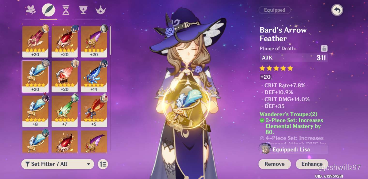 My Lisa Build. | Genshin Impact | HoYoLAB