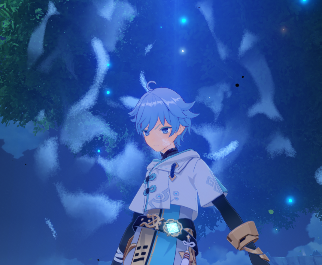 Chongyun glowing in blue Genshin Impact | HoYoLAB