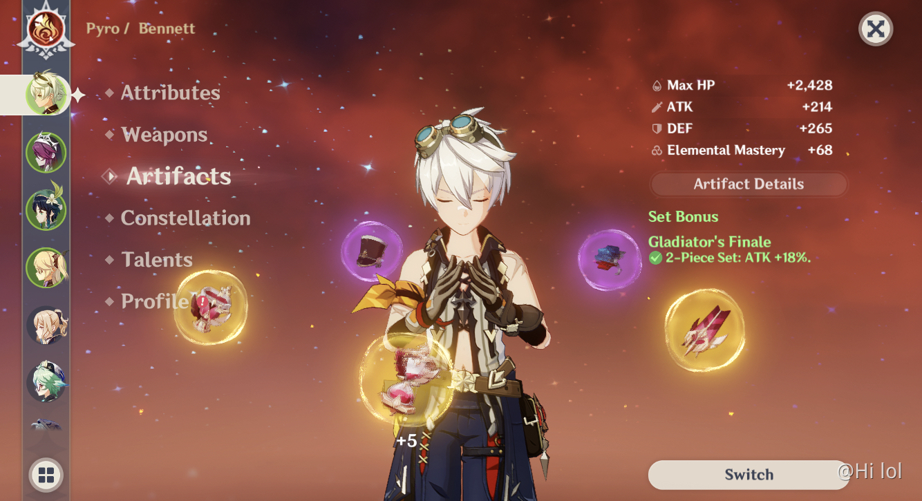 Tell me what you think about my updated Bennett build Genshin Impact ...