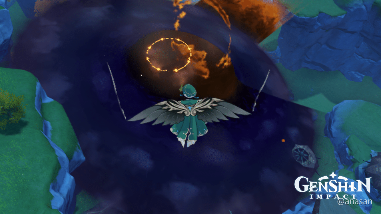 Zhongli’s burst from a flying perspective Genshin Impact | HoYoLAB