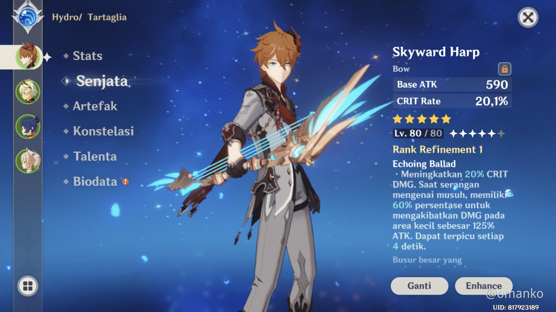 Fufu childe F2p aku blm waktunya menjadi lbh baik :( Genshin Impact ...