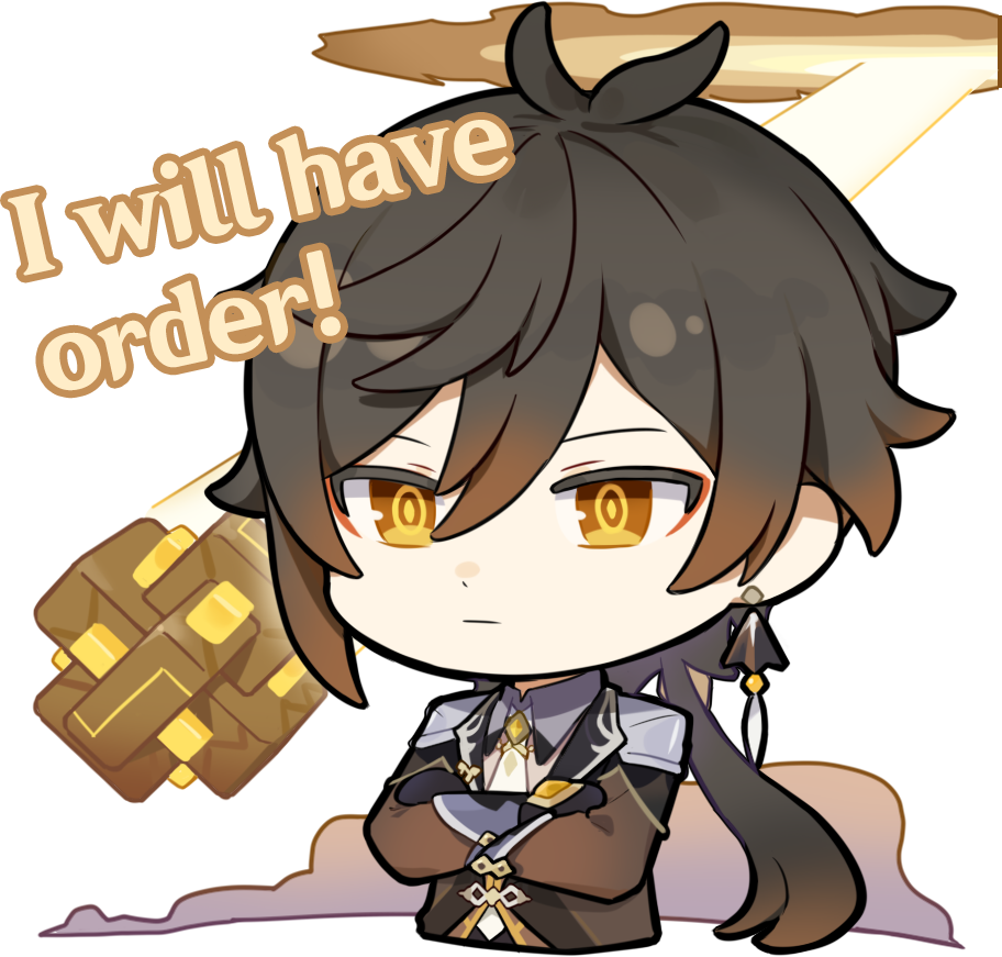 [Zhongli Chibi Stickers] New stickers available now! Help yourselves ...