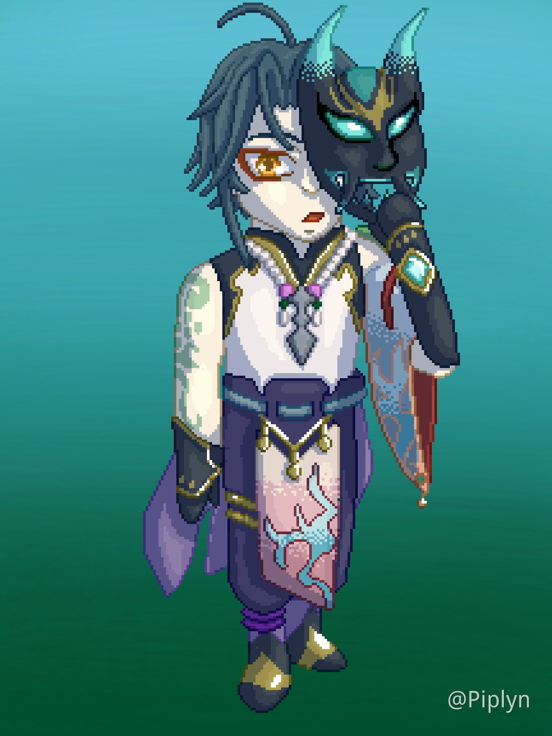 Pixel Xiao Genshin Impact | HoYoLAB
