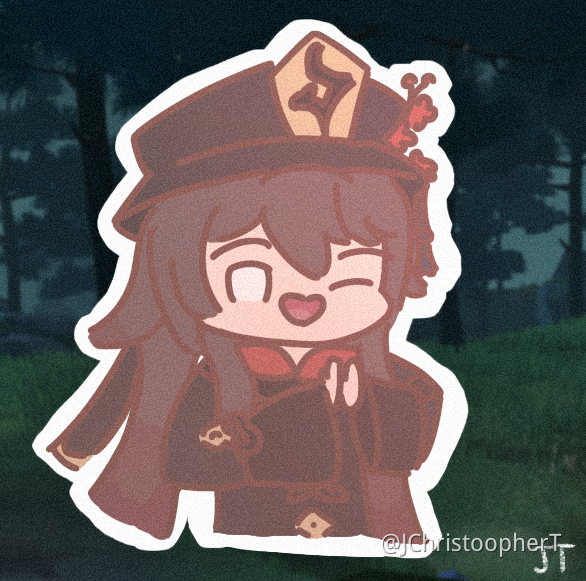 hu tao sticker style i drew :3 Genshin Impact | HoYoLAB