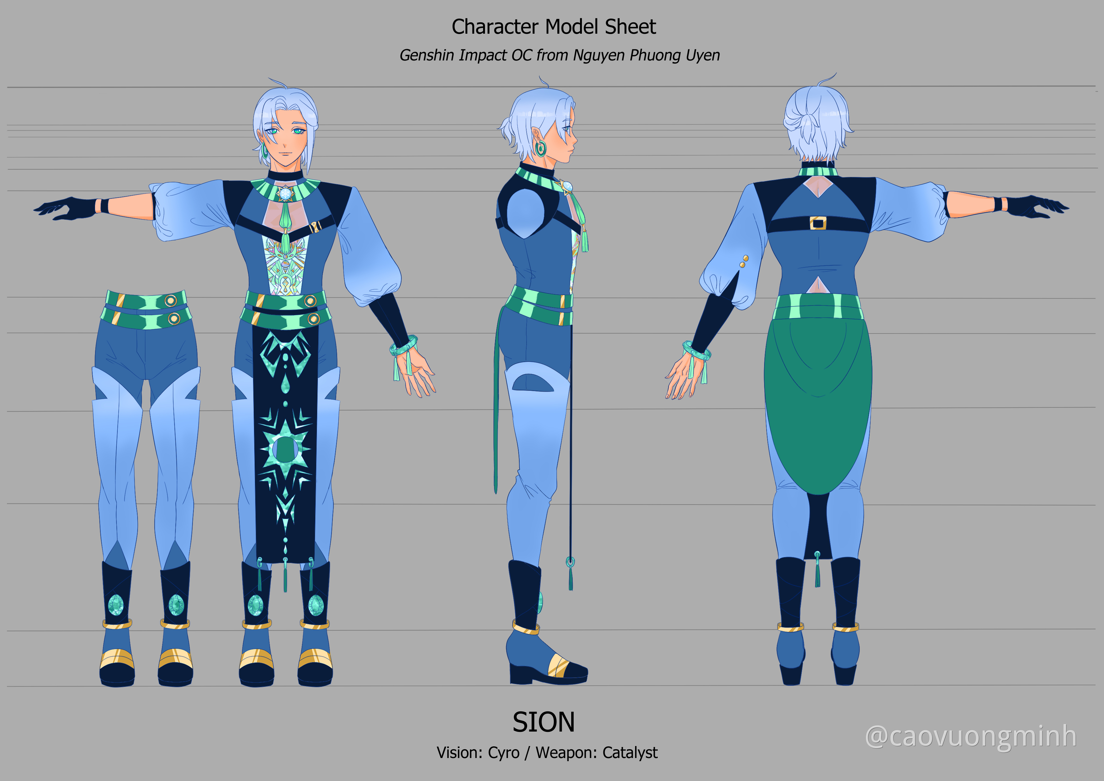 Sion - Genshin OC - Character model sheet Genshin Impact | HoYoLAB