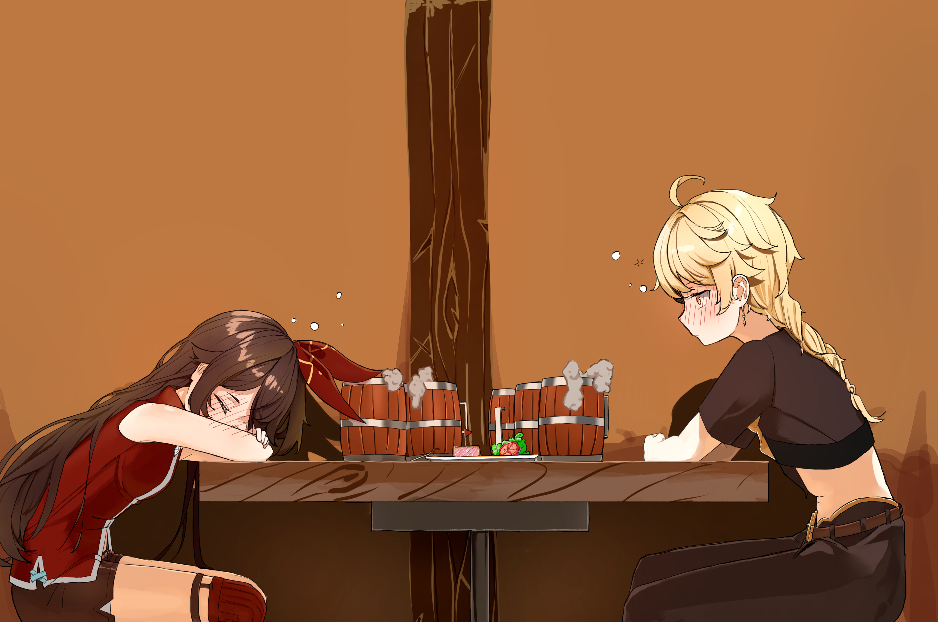 Drunk Aether and Amber Genshin Impact | HoYoLAB