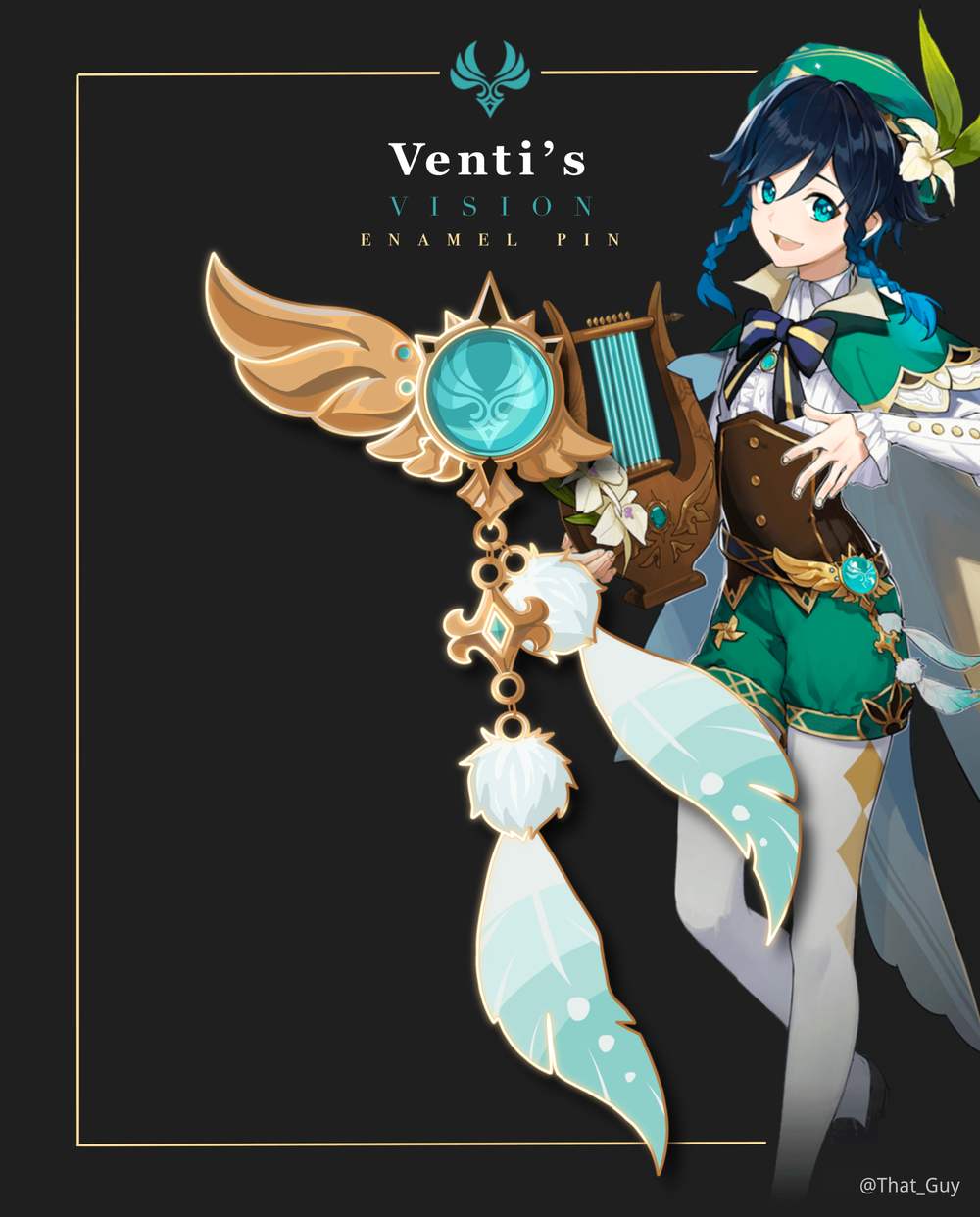 Venti’s Vision Enamel Pin Genshin Impact | HoYoLAB