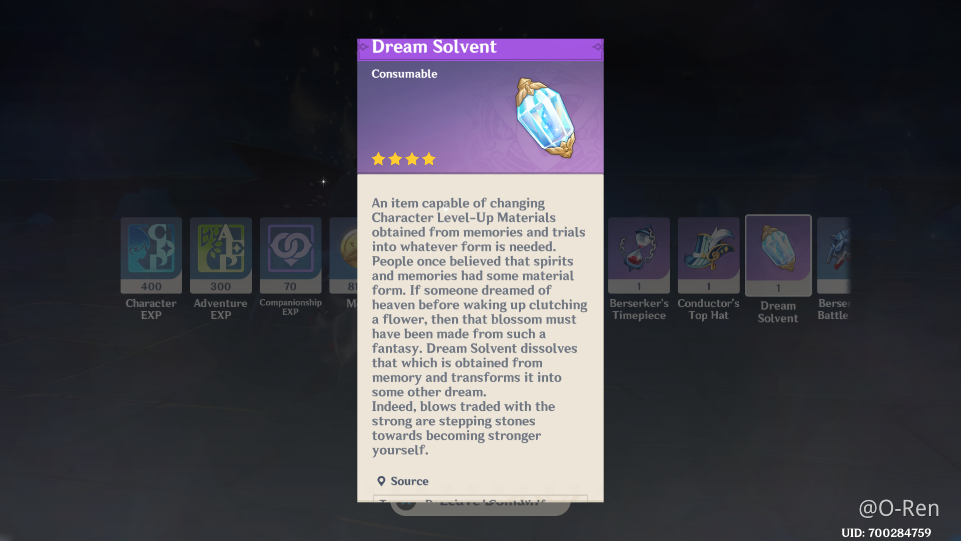 dream solvent Genshin Impact | HoYoLAB