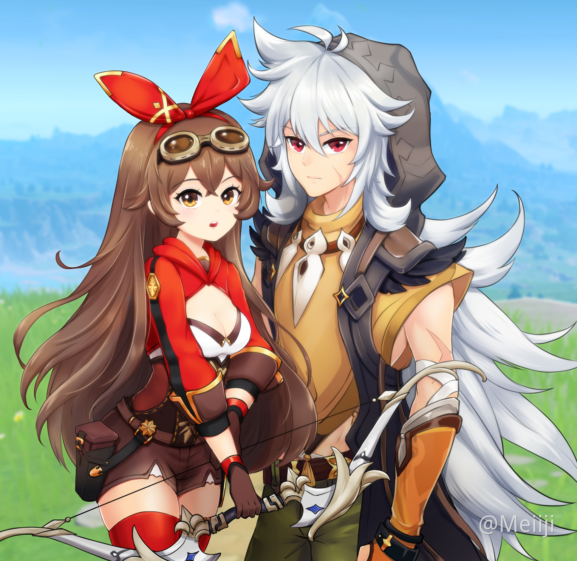 FanArt Amber x Razor Genshin Impact | HoYoLAB