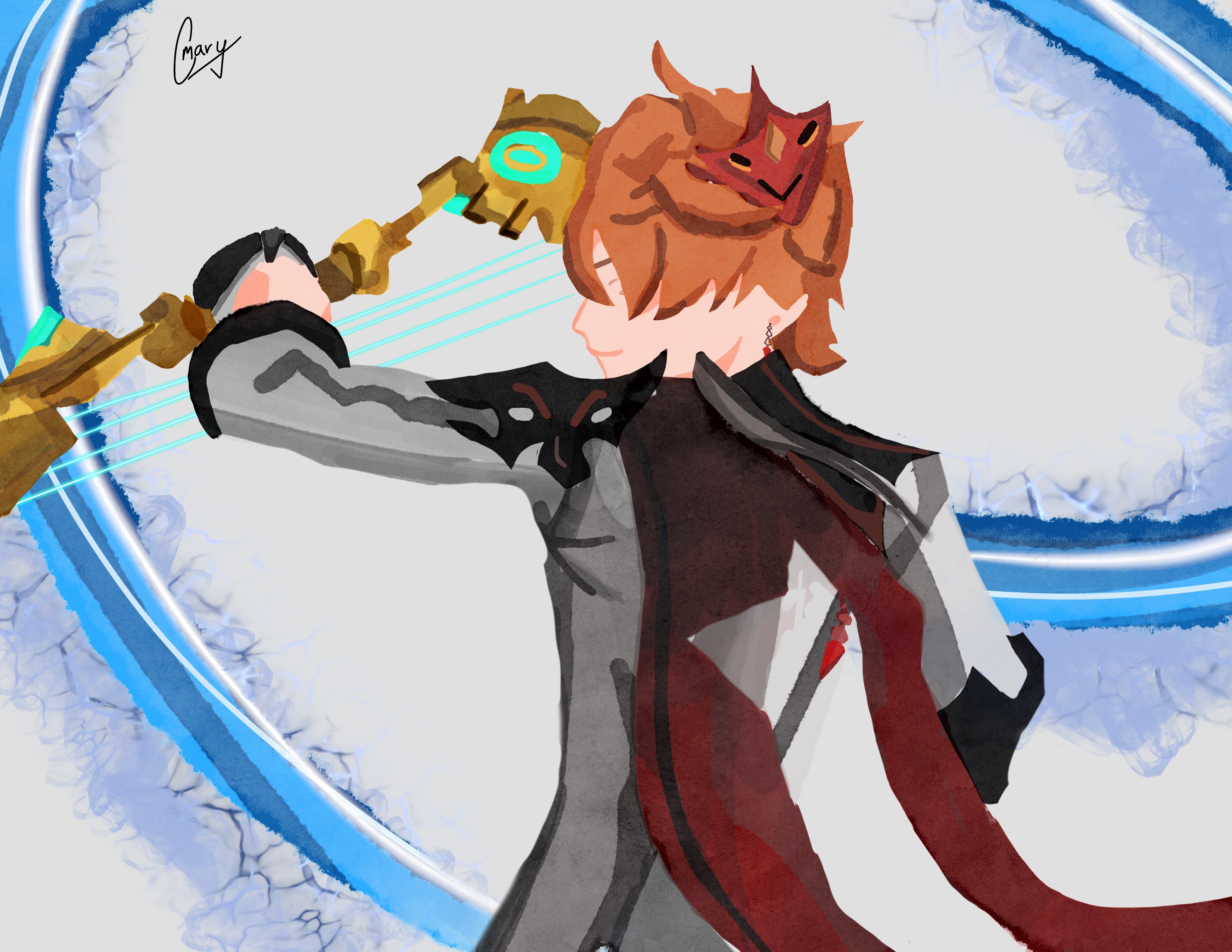 Childe with his weapon Genshin Impact | HoYoLAB