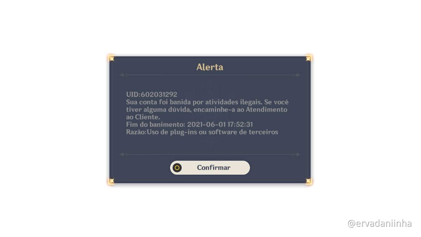 Conta banida injustamente Genshin Impact | HoYoLAB