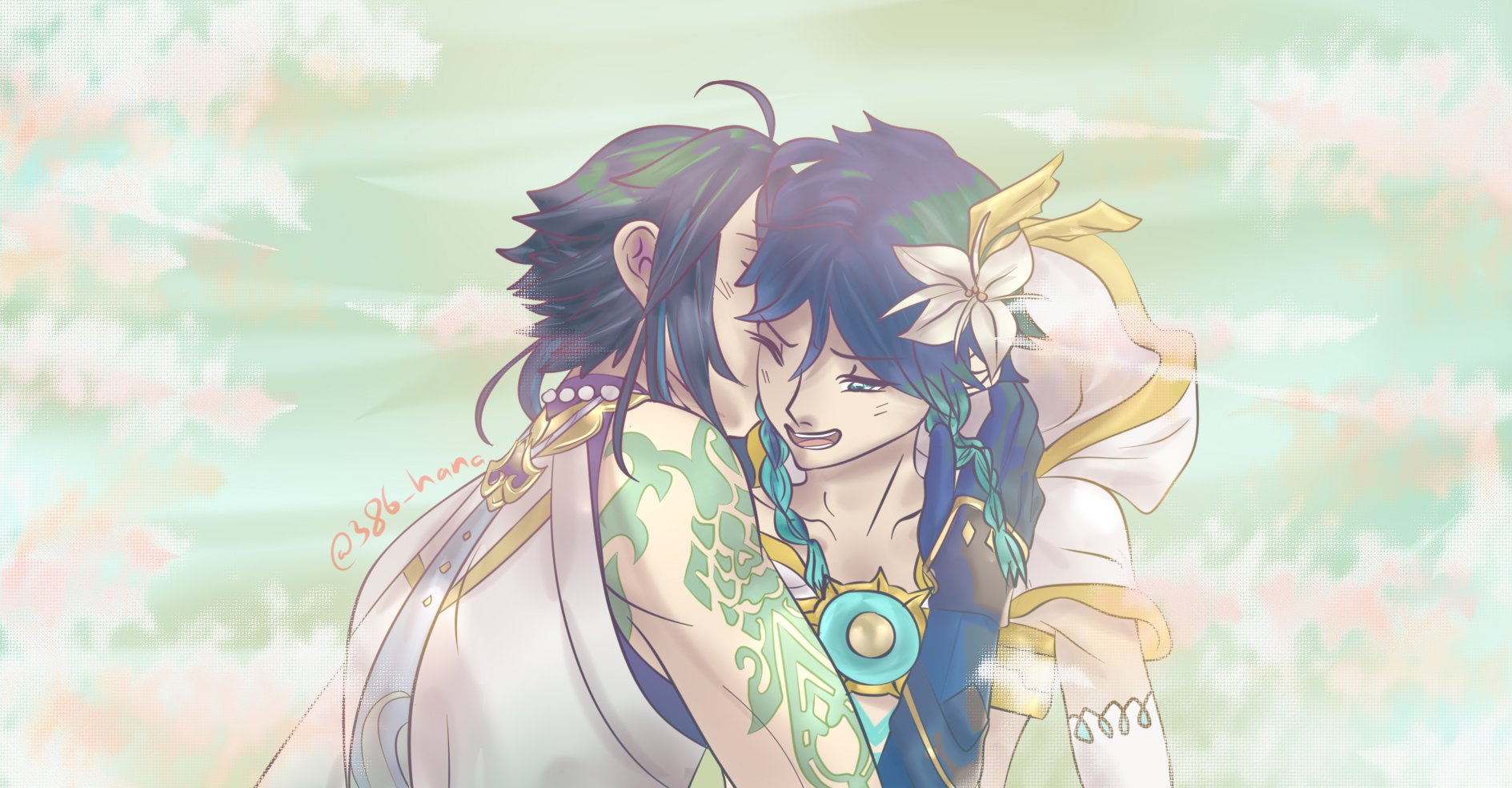 Xiao x Venti fanart Genshin Impact | HoYoLAB