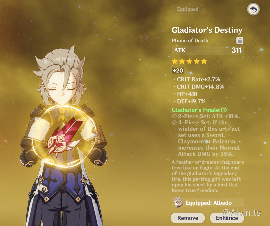 ALBEDO SUB DPS BUILD ( easy too farm but strong for support), BEST FOR ...