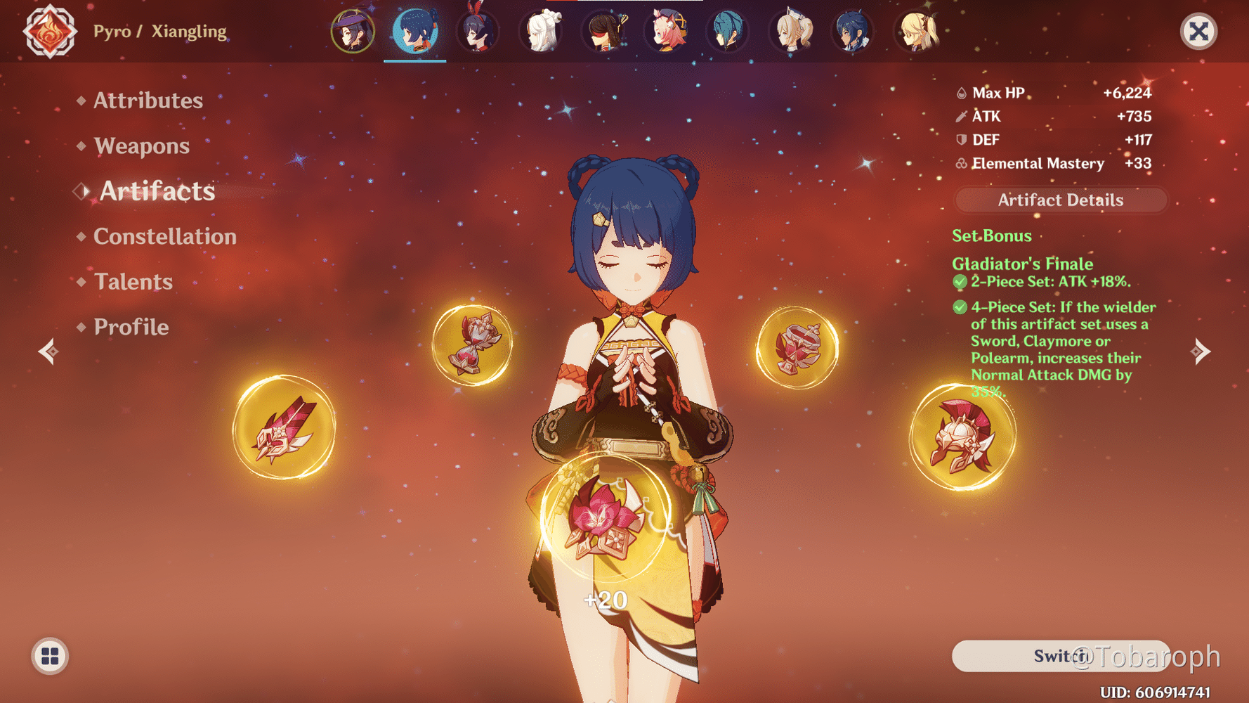 C6 Xiangling from Standard Banner - F2P Xiangling Build | Genshin ...