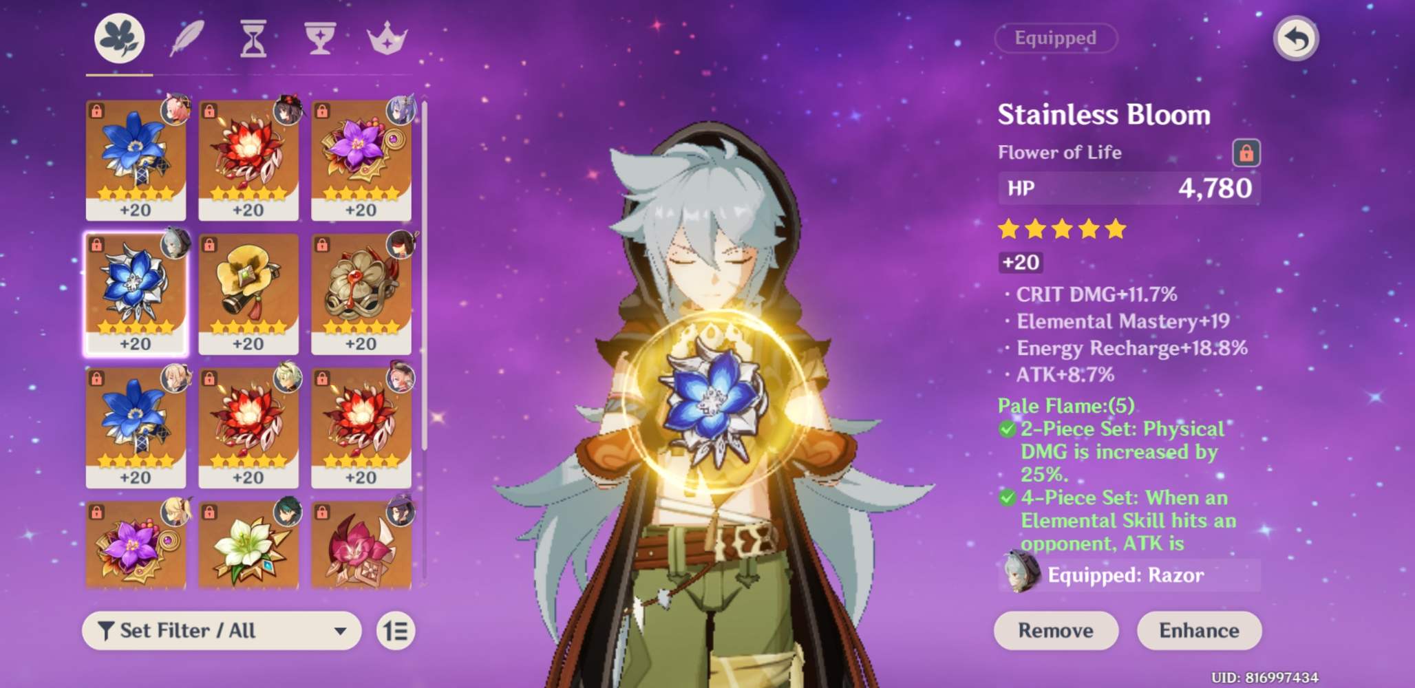 5 pieces pale flame set finished! Genshin Impact | HoYoLAB