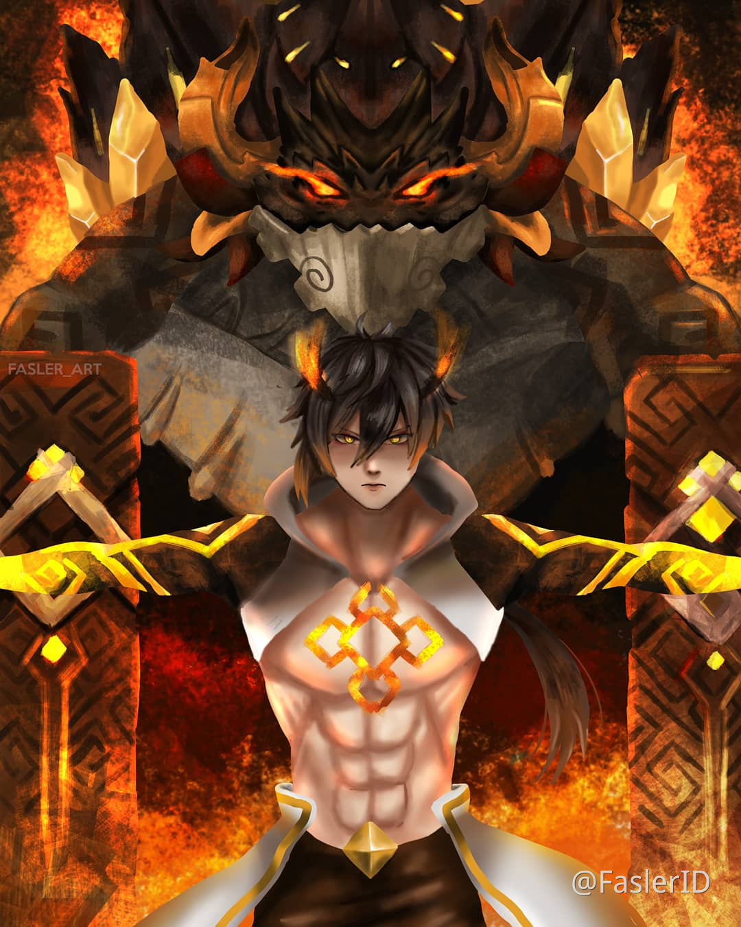 Archon Zhongli and Azdaha Genshin Impact | HoYoLAB