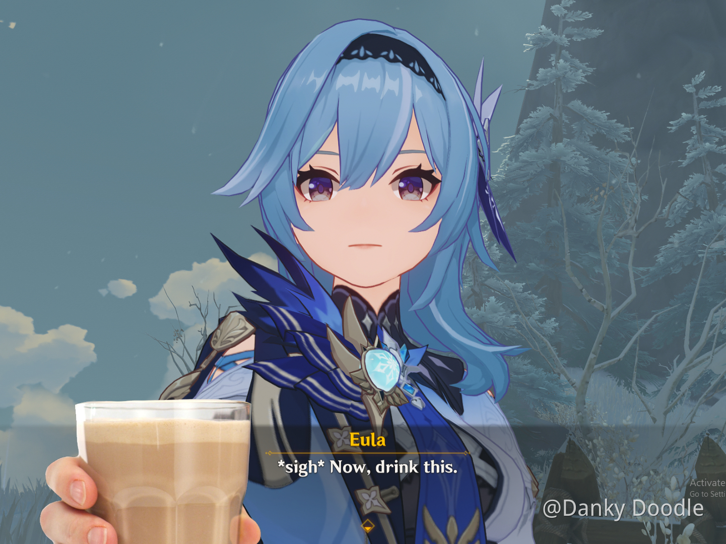 Eula offers you choccy milk! c: Genshin Impact | HoYoLAB