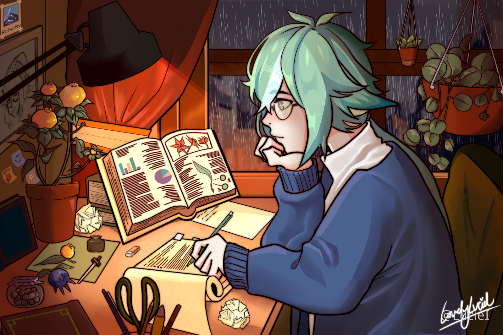 Study Girl Sucrose Fanart Genshin Impact | HoYoLAB