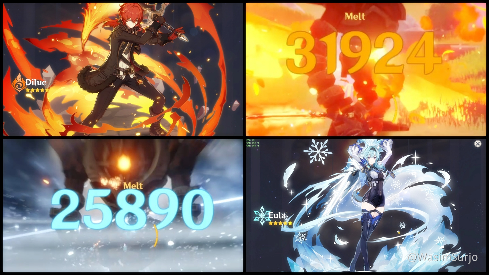 When Master Diluc & Captain Eula Work Together - Unlimited Melt Works ...