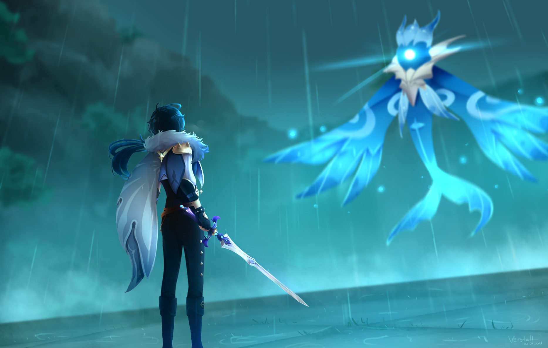 Keaya with Oceanid Boss Genshin Impact | HoYoLAB