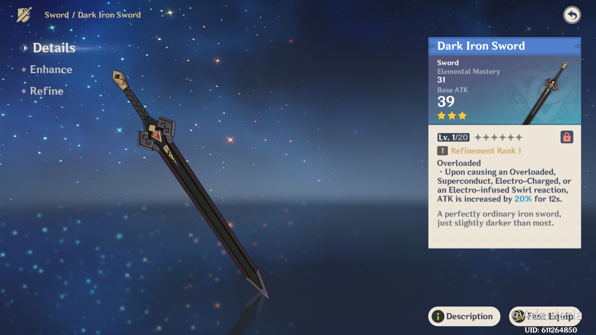 Dark Iron Sword Genshin Impact | HoYoLAB