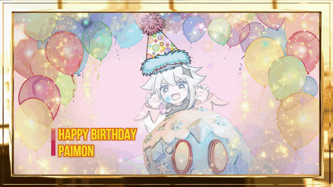 Happy Birthday Paimon GIF Genshin Impact | HoYoLAB