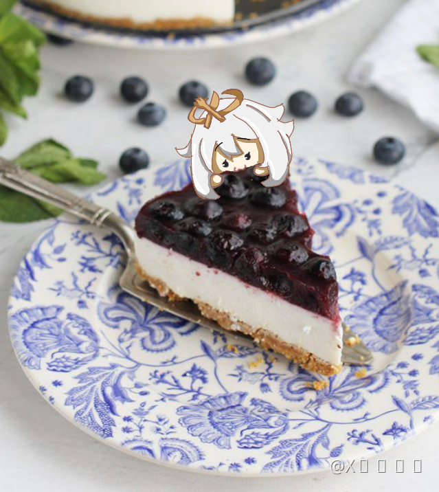 Paimon comiendose la tarta que te pidió. / Paimon eating the cake that ...