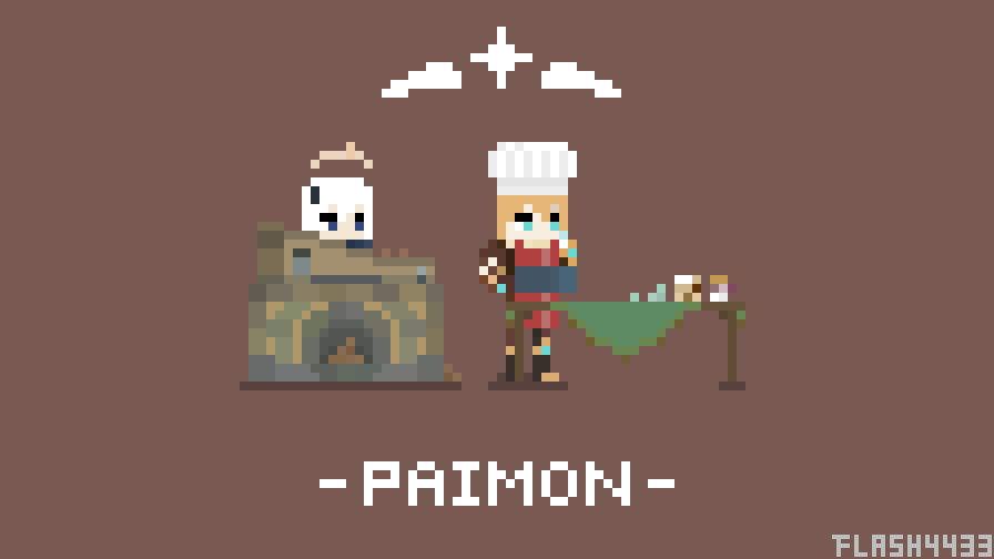 Baking a Pixel Cake for Pixel Paimon! Genshin Impact | HoYoLAB