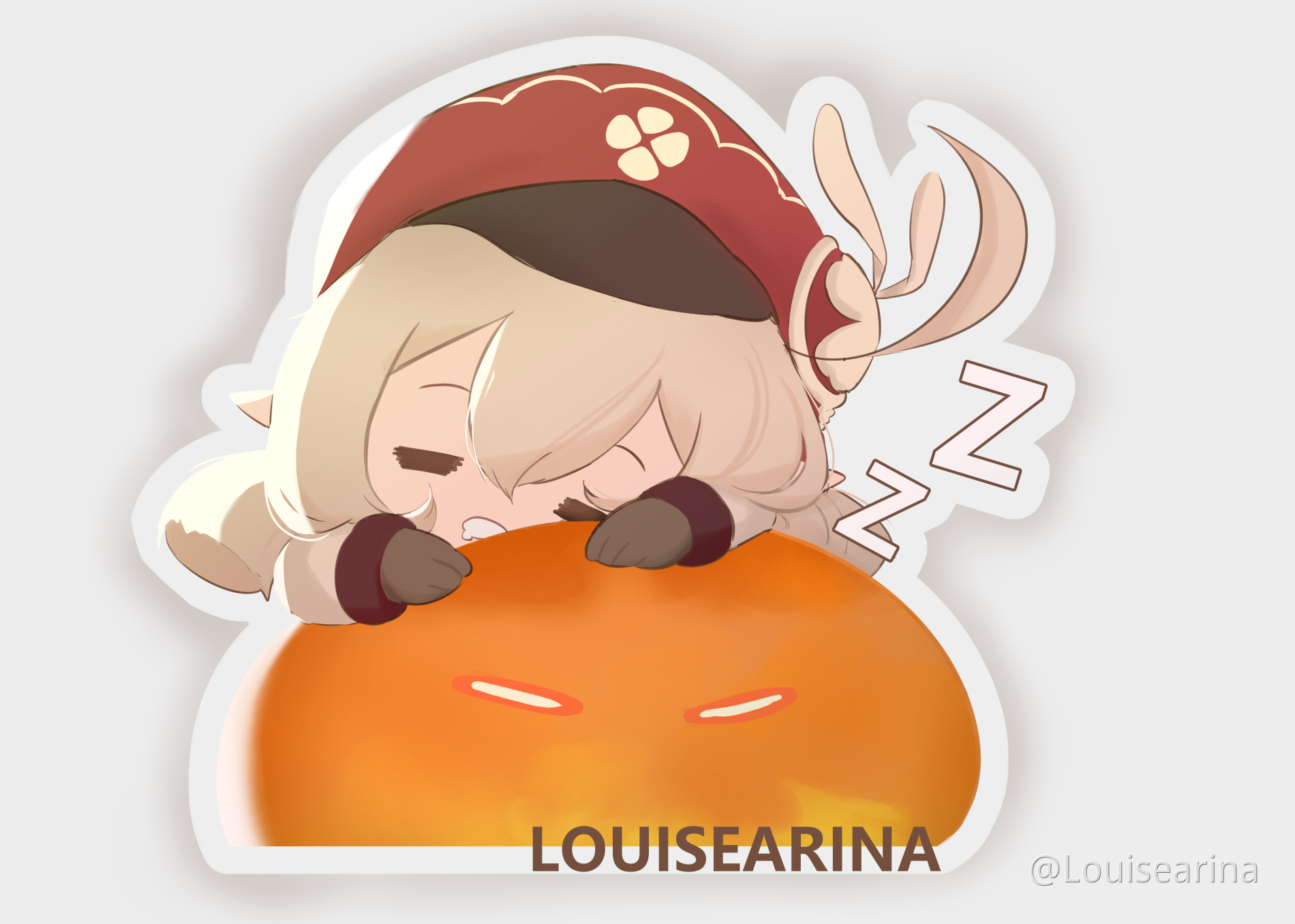 *Pegatina de Klee* Durmiendo con slime Genshin Impact | HoYoLAB