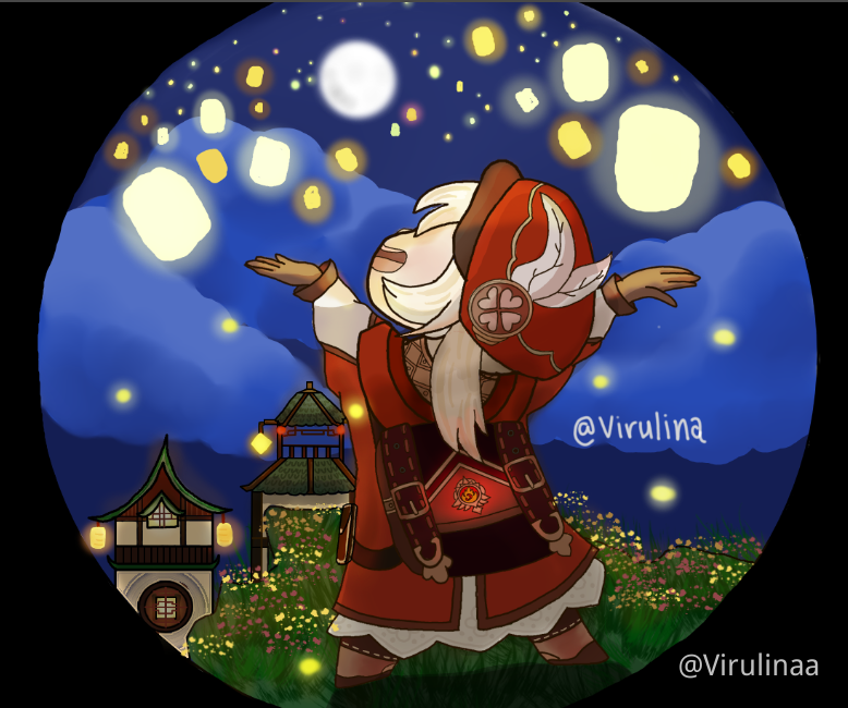 Klee Sticker - Klee enjoying Lantern Rite Festival~ Genshin Impact | HoYoLAB