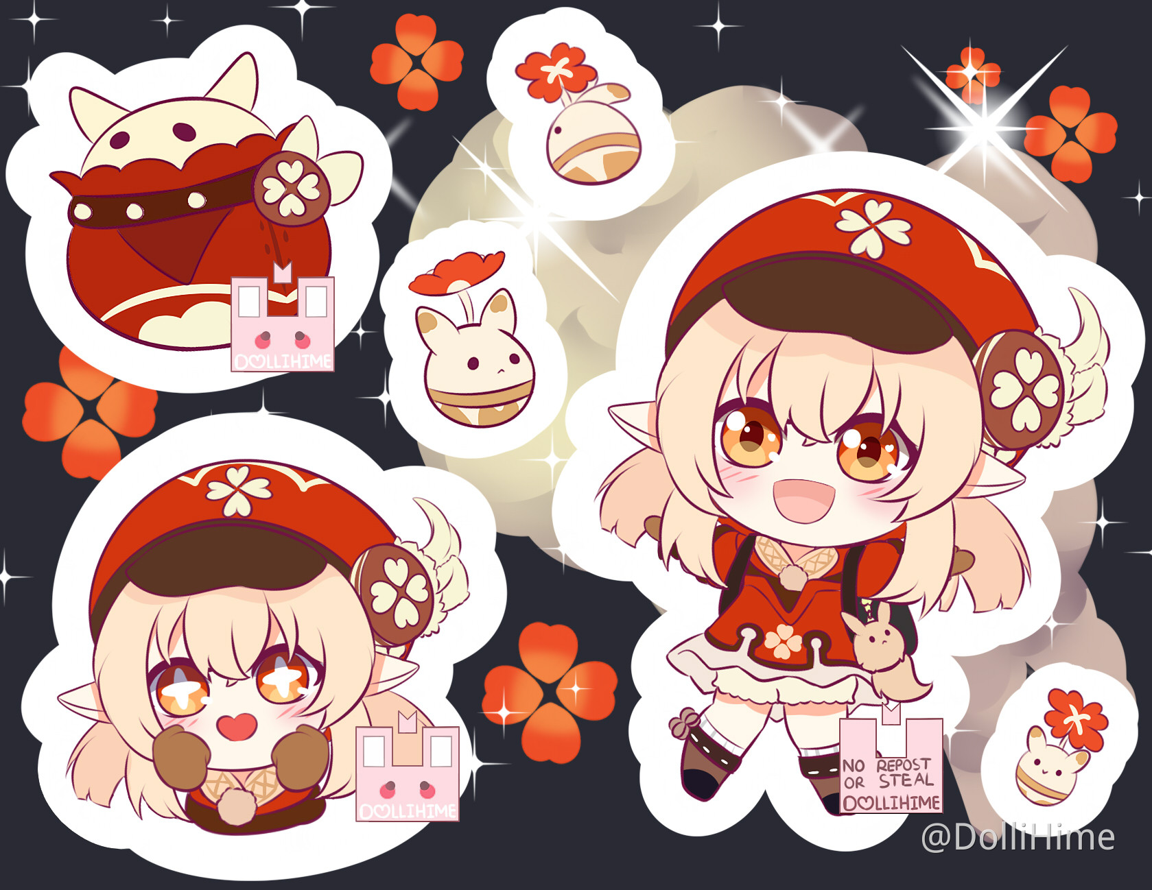 Klee Sticker Sheet Genshin Impact | HoYoLAB