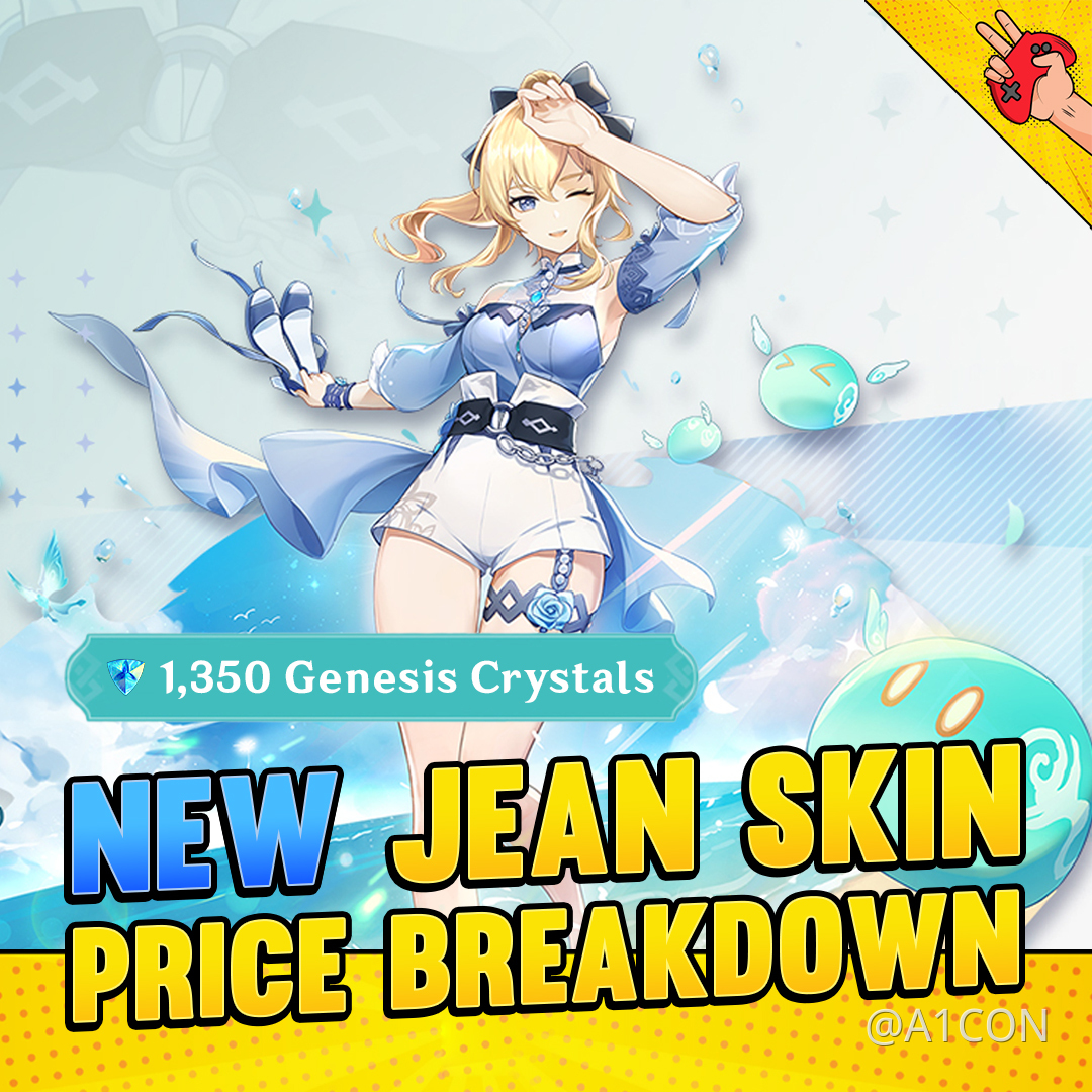 Jean Skin Price Breakdown [Welkin Moon vs Crystal Top Up] Genshin ...