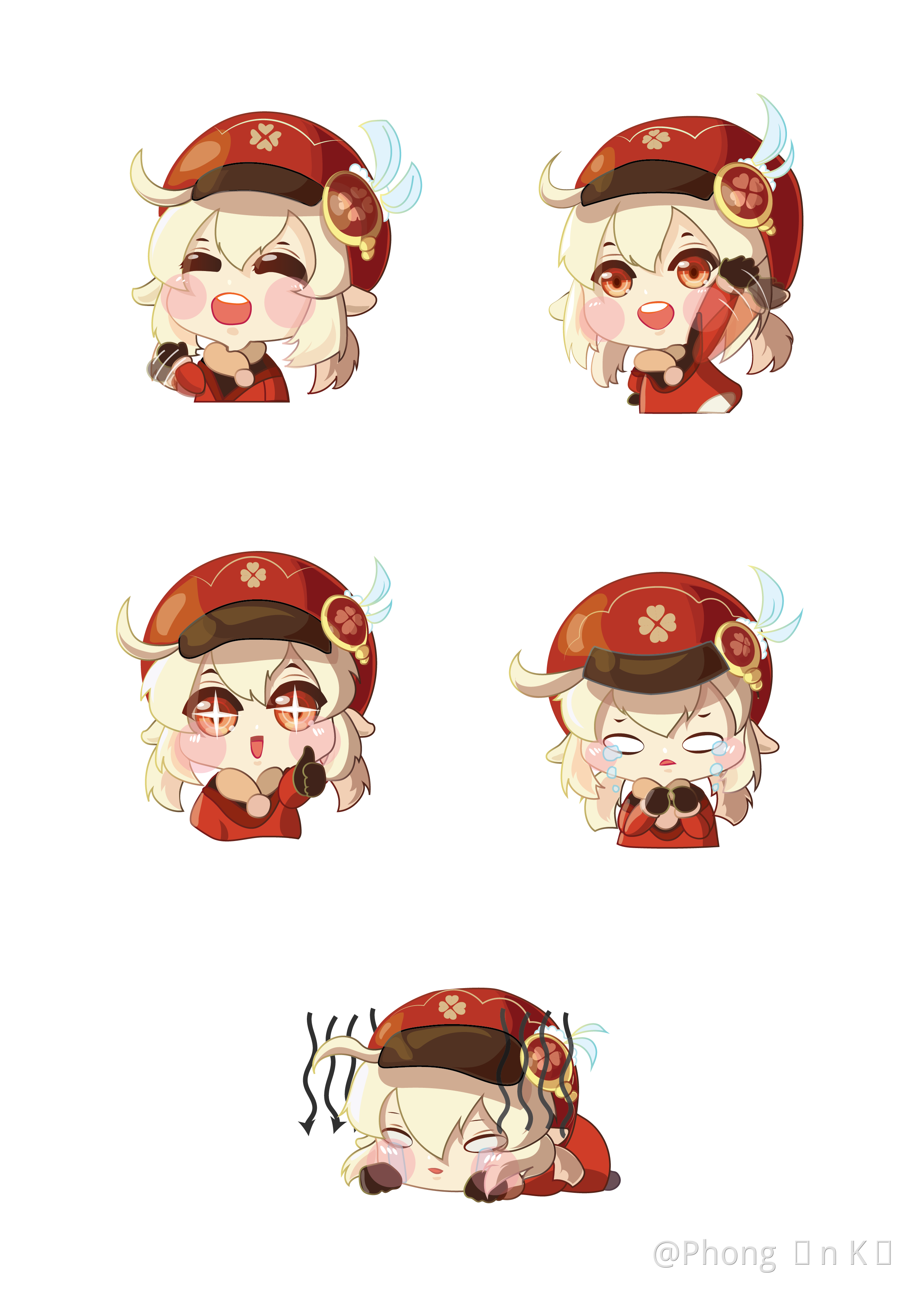 Klee Sticker Happy and Sad Klee Genshin Impact | HoYoLAB