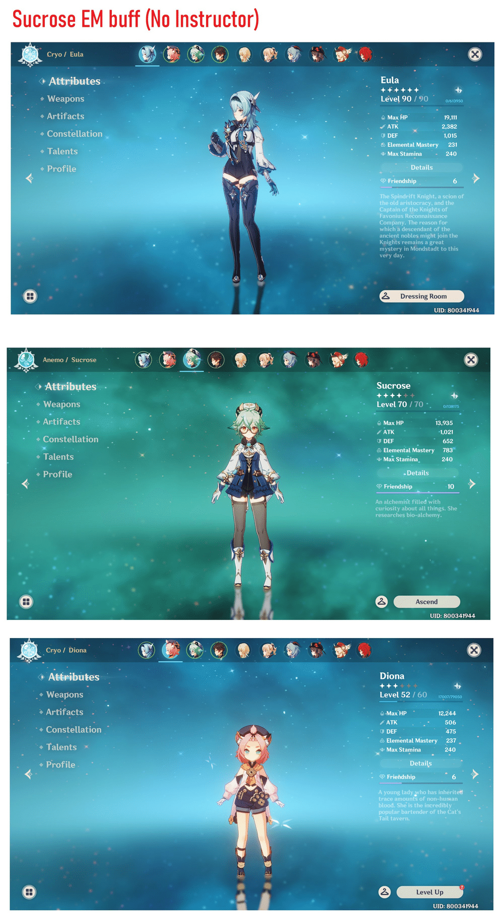 Instructor Set works with Sucrose in Elemental Mastery. Genshin Impact ...