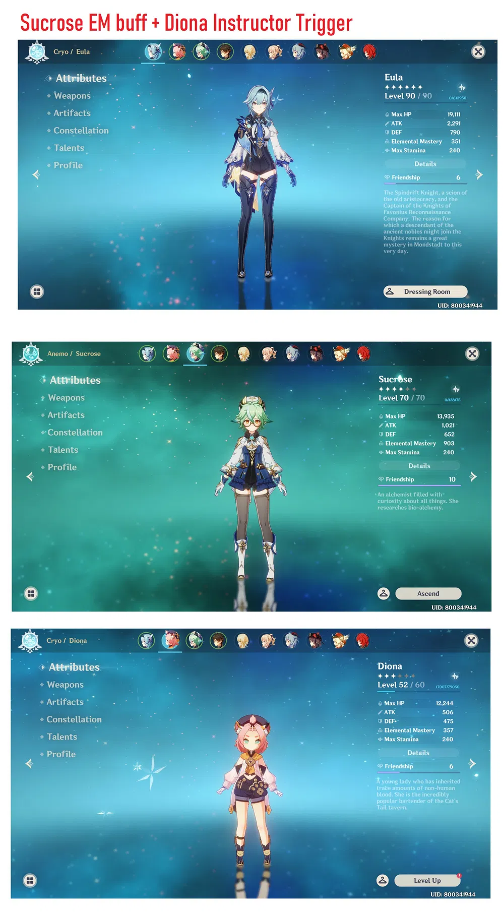 Instructor Set works with Sucrose in Elemental Mastery. Genshin Impact ...