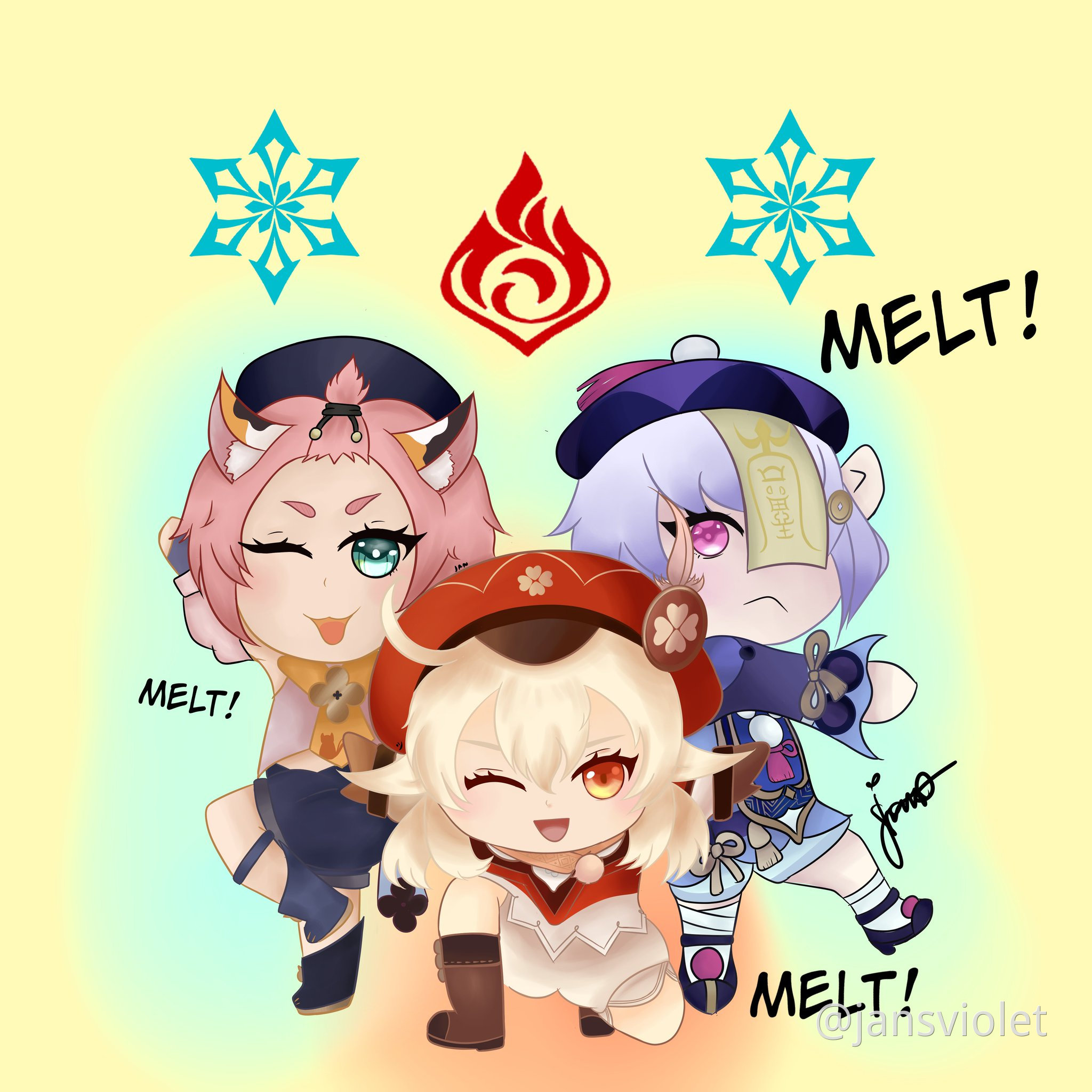 CHIBI TRIO FANART Genshin Impact | HoYoLAB