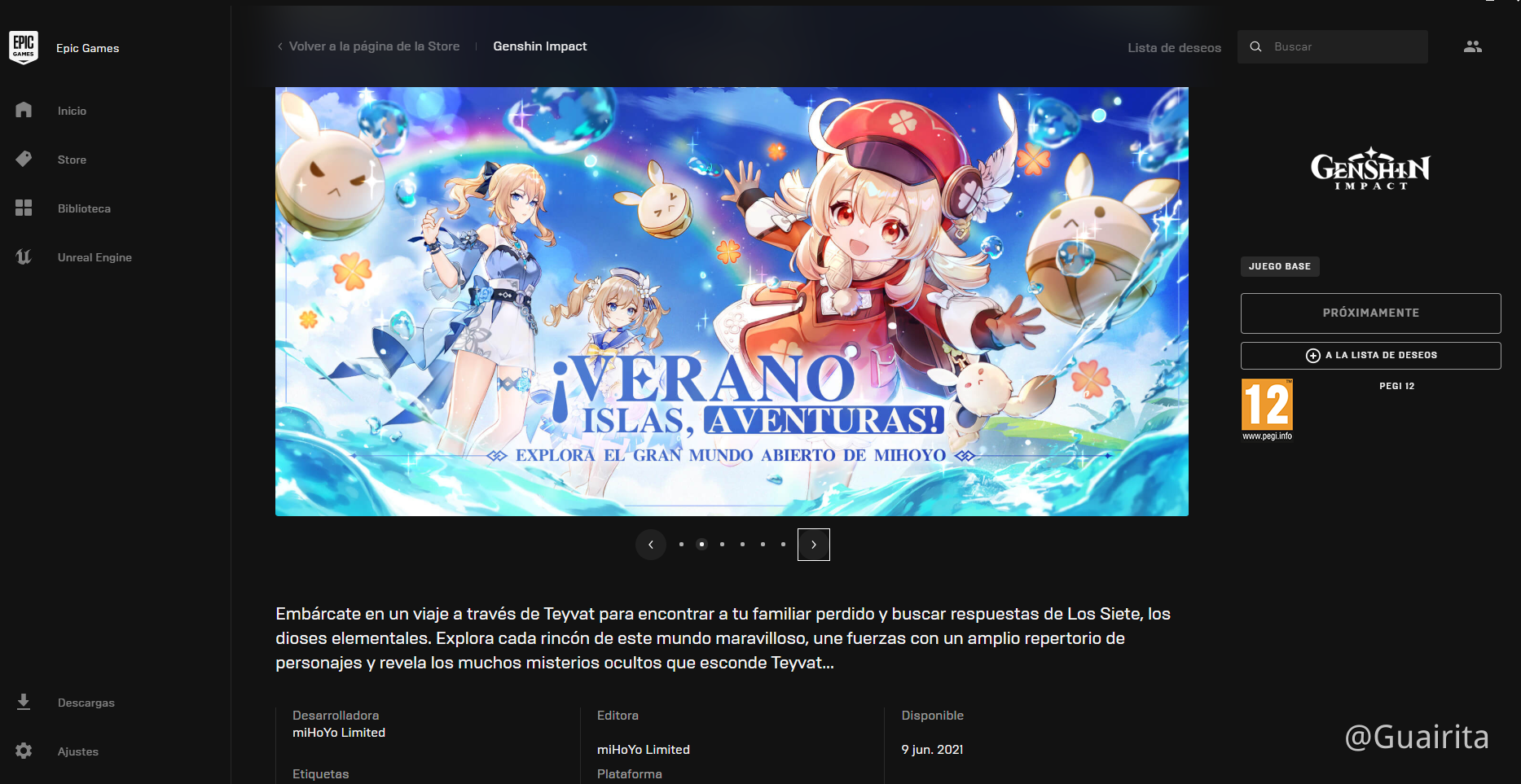 Genshin en Epic Games Genshin Impact | HoYoLAB