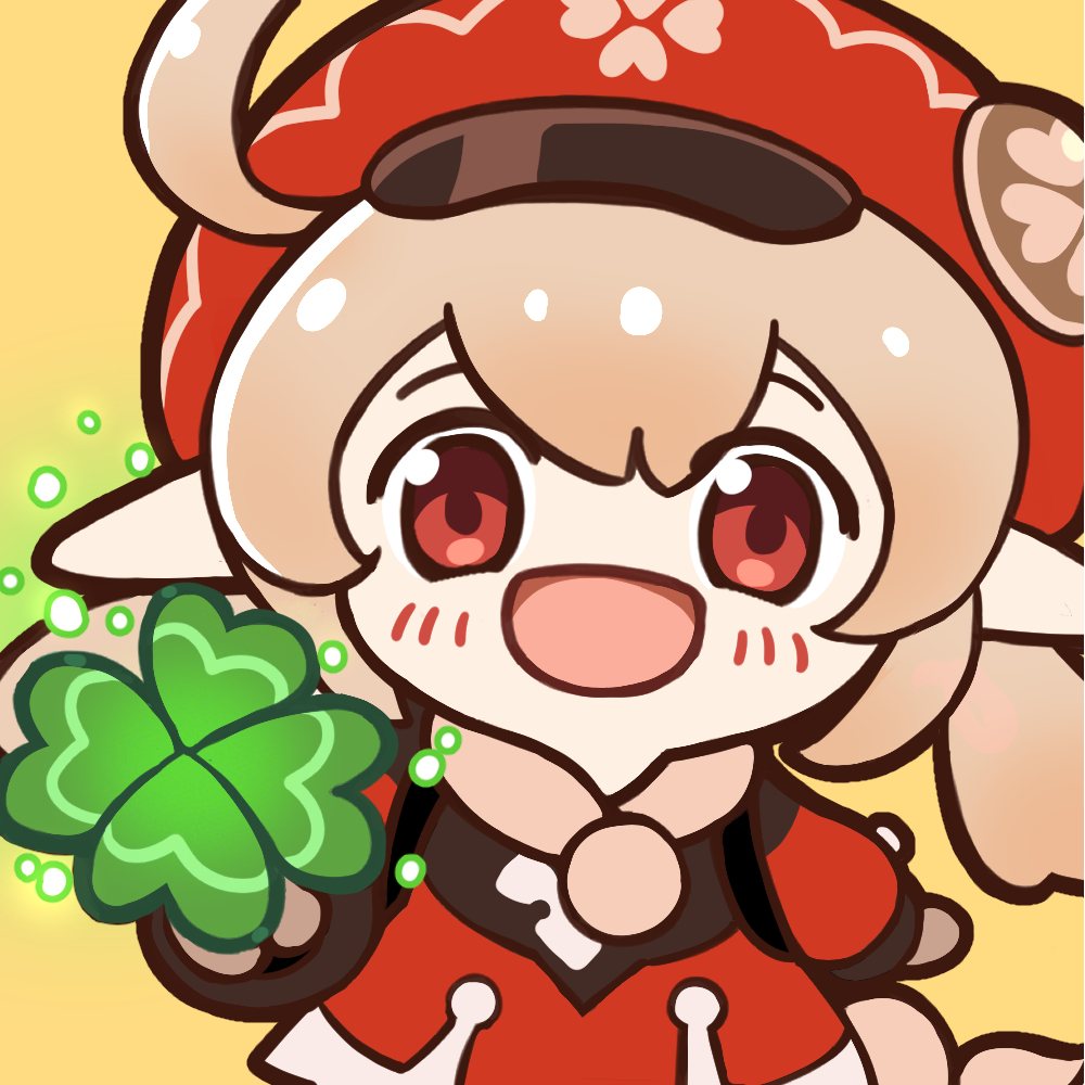 Klee Sticker - "Here's a 4 leaf Clover for you, Traveler!" Genshin ...