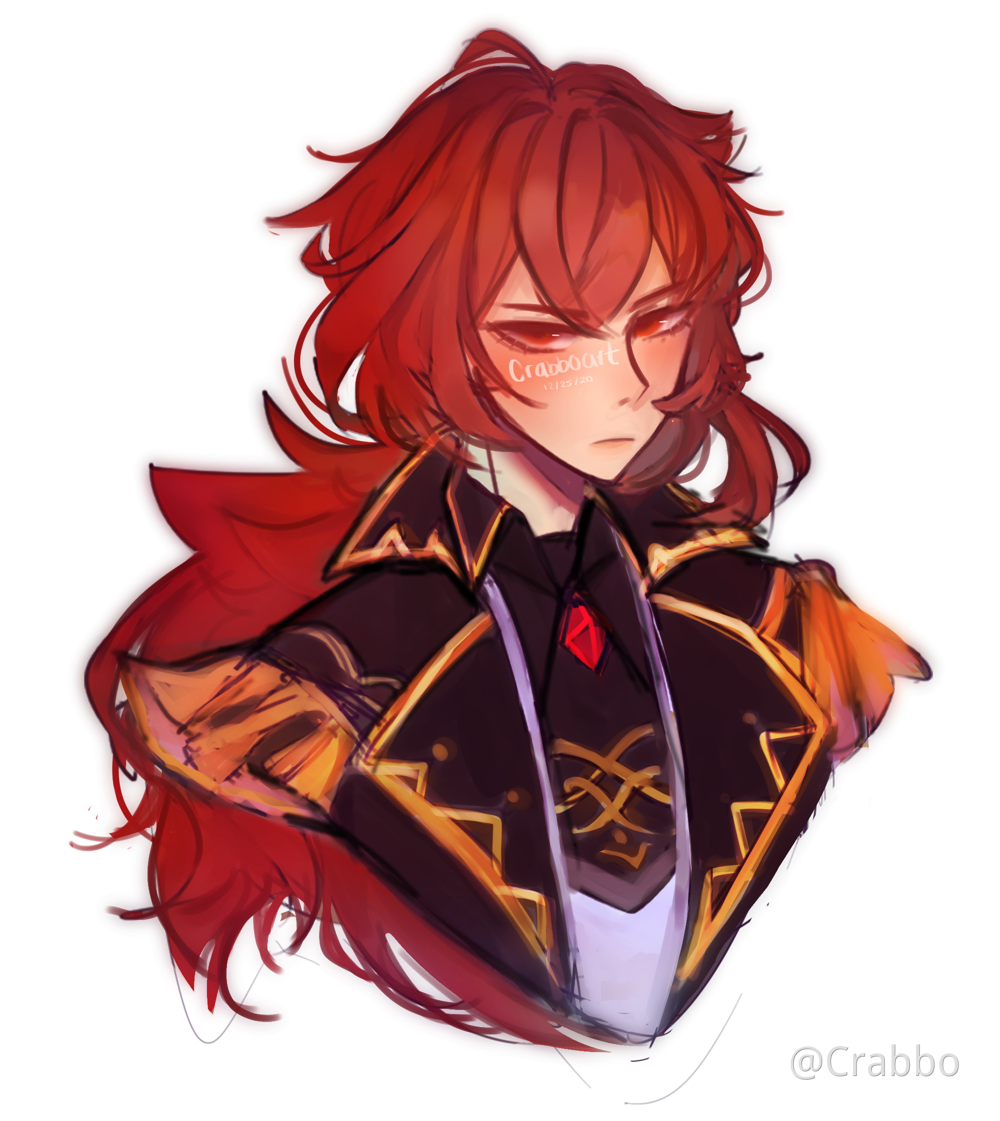 Old drawing of Diluc I made - miHoYo Player Community