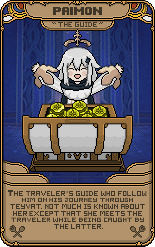 Pixelated Card : Paimon "The Guide" Genshin Impact | HoYoLAB