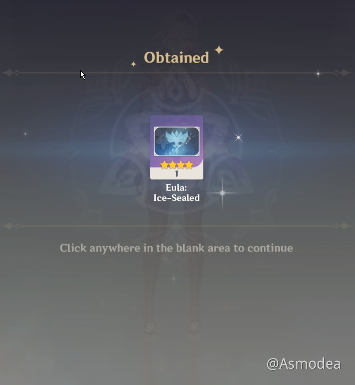 Just got Eula's namecard, before her departure... Genshin Impact | HoYoLAB