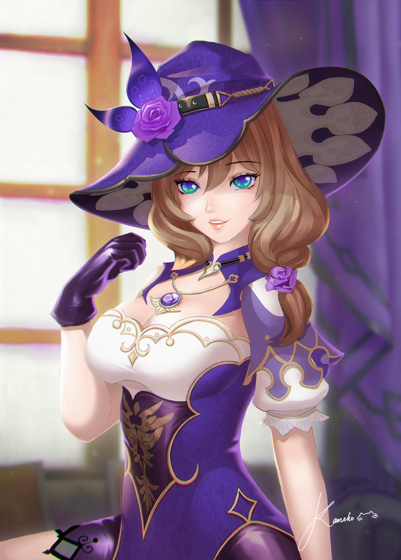 Happy Birthday Witch Of The Purple Roses Lisa Genshin Impact Hoyolab