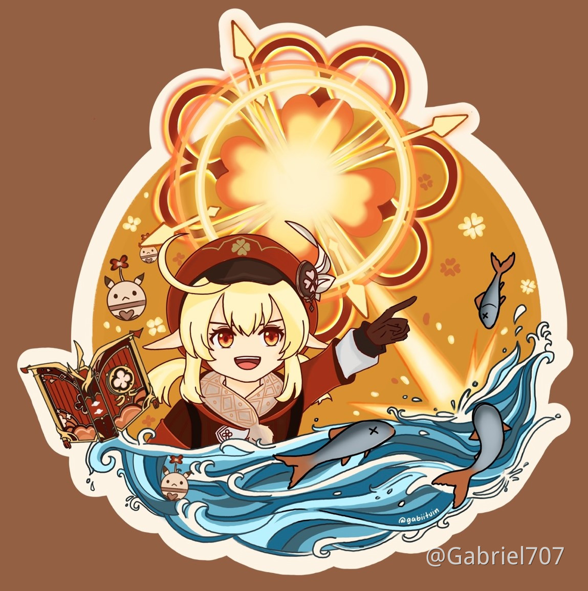 Klee Sticker - Spark Knight Fishing Genshin Impact | HoYoLAB