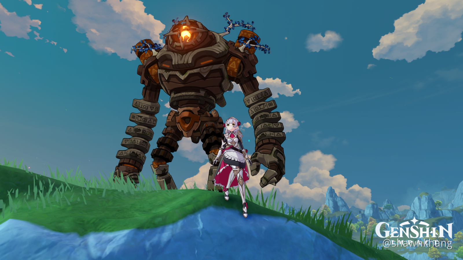 photo op with the ruin guard Genshin Impact | HoYoLAB